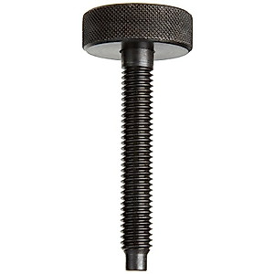 TE-CO 43807 Dog Point Knurled Head Screw Black Oxide, 1/4-20 Thread x 1-1/2" Lg (2-Pack)