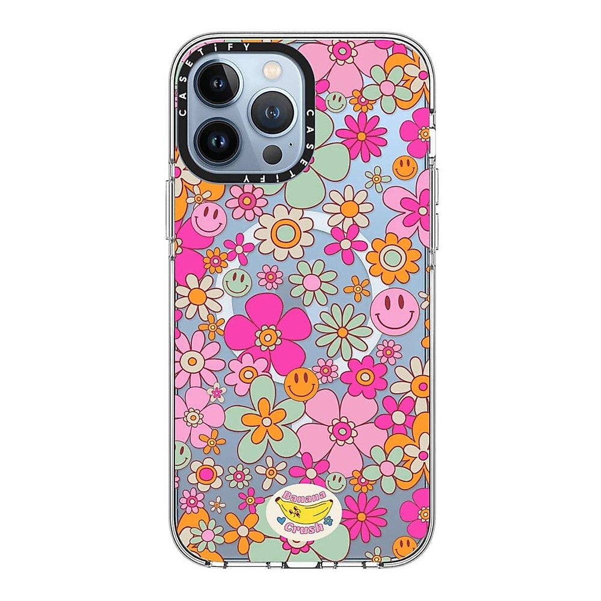 CASETiFY Clear iPhone 13 Pro Max Case [Not Yellowing / 6.6 ft. 3X Military Grade Drop Protection/Magsafe] - Groovy Pattern Clear - Clear