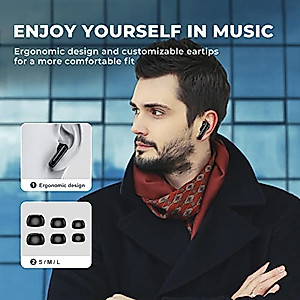 Wireless Earbuds Bluetooth 5.3 Headphones 60H Playtime Earphones with LED Power Display Charging Case IPX7 Waterproof Deep Bass in-Ear Earbuds for iPhone Android Phone Computer TV Laptop Sports