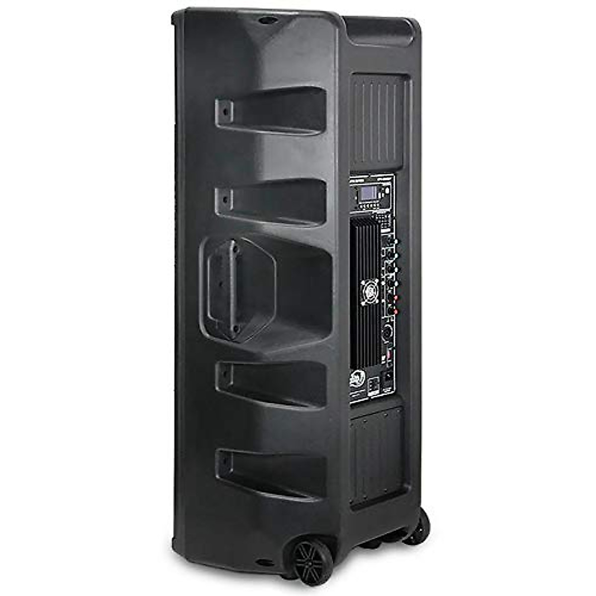 Dolphin SPX-280BT - Powerful DEEP BASS | Dual 15" Woofers, 6500W - Bluetooth Cabinet PA Speaker System with LED Light Show, Ground Shaker, Wireless Mic