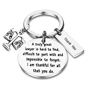 BAUNA Lawyer Gifts Scales of Justice Charms Keychain Retirement Gift