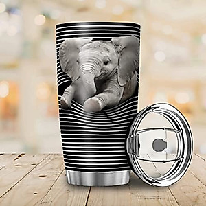Bojianzzha Elephant Breaking Through Stainless Steel Tumbler Thermos Vacuum Insulated Cup Tea Travel Cup Travel Coffee Mug for Adult/Children 20 oz pattern11 20oz