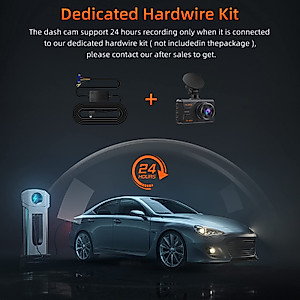 Dash Cam Front and Rear, 4K/2K Full HD Dash Camera for Cars, Built-in WiFi GPS, Free 64GB SD Card, 170° Wide Angle Dashboard Camera Recorder, Night Vision, Voice Notification,WDR, 24H Parking Mode