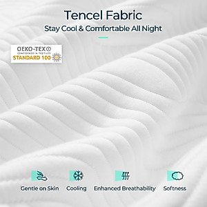 LINSY LIVING 3" Firm Mattress Topper King, Extra Firm Memory Foam, Cooling Gel Infused Bed Topper with Tencel Cover, Reversible Dual Layers Mattress Pad with Removable Cover, CertiPUR-US Certified