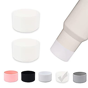 Zuosiba 2 Pcs Protector Silicone Boot for Water Bottles, Anti-Slip Tumbler Sleeve Cover Compatible with All Water Bottles with Bottom Width of 2.9-3in