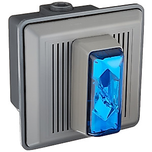 Horn Strobe, Blue, 5-1/2 In. H, 120VAC