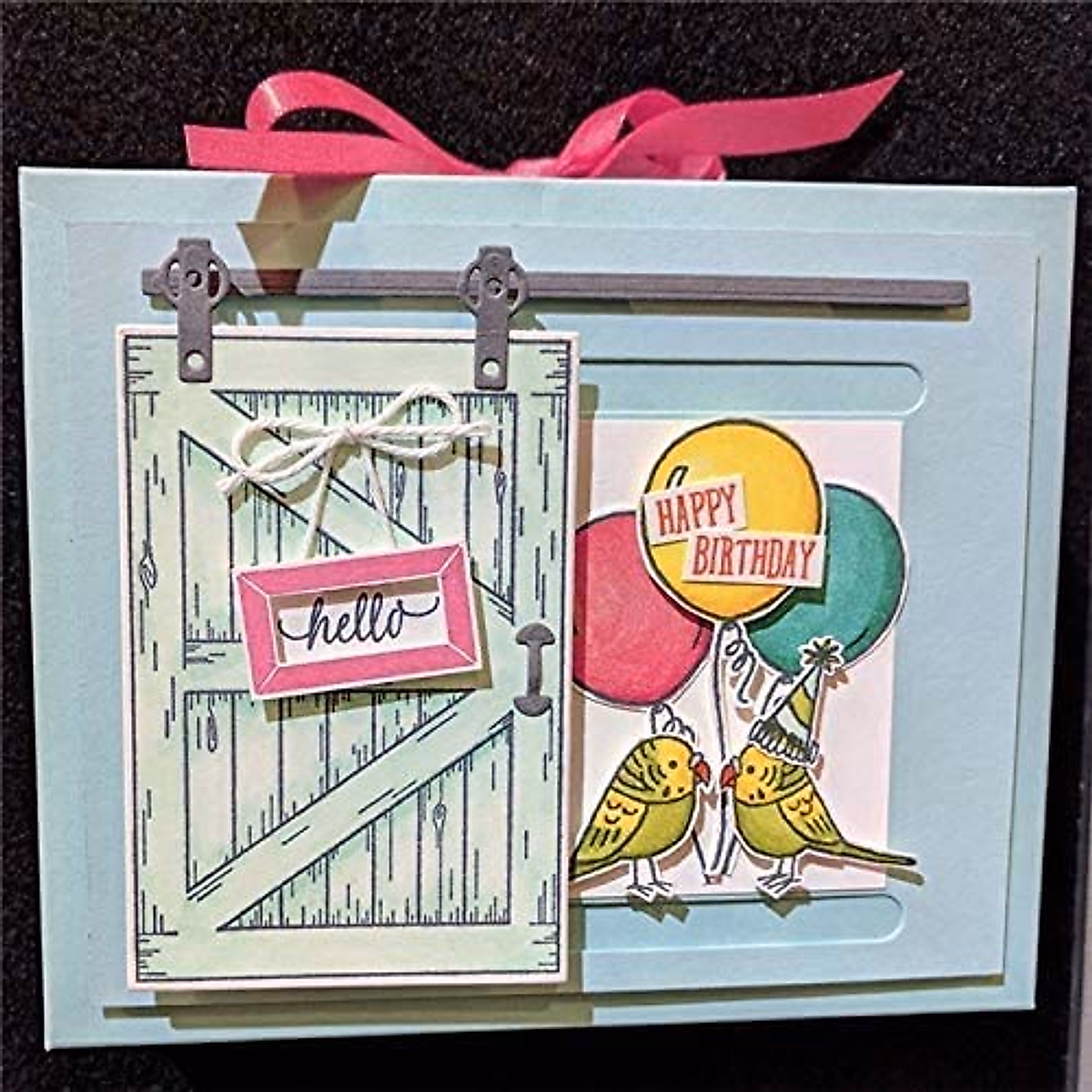 6.6x4.4inch Door Background Clear Stamp and Dies Set Die Cuts Metal Cutting Die for Scrapbooking Card Making