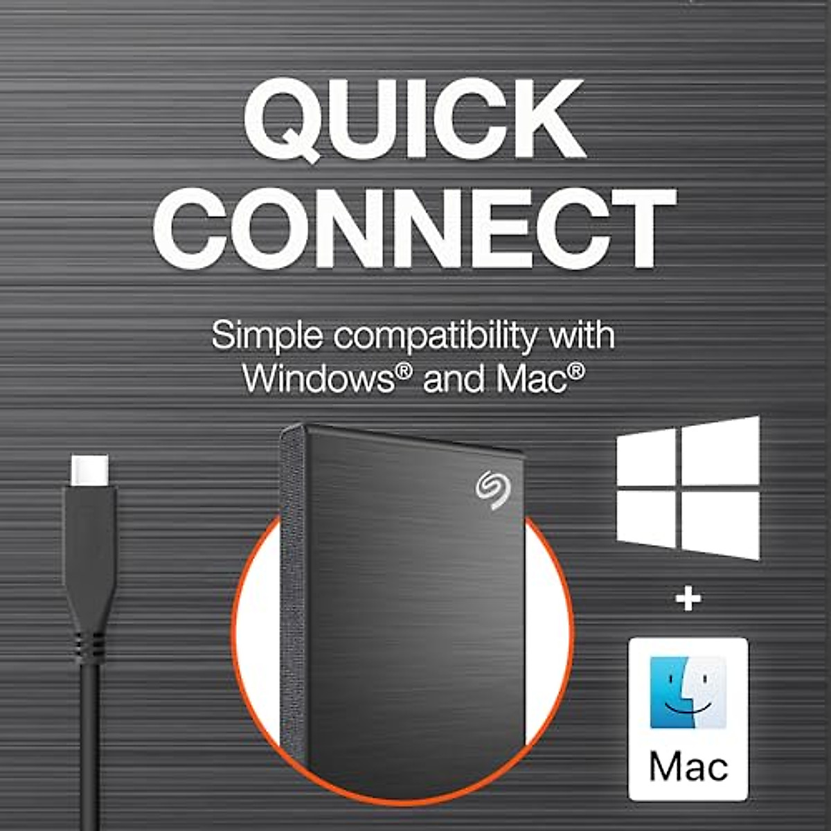 Seagate One Touch SSD 1TB External SSD Portable – Black, speeds up to 1030MB/s, 6mo Mylio Photo+ subscription, 6mo Dropbox Backup Plan​ and Rescue Services (STKG1000400)