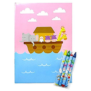 Tiny Mills Christian Religious Coloring Book Set for Kids with 12 Coloring Books and 48 Crayons Favor Bag Filler Sunday School VBS Rewards Basket Fillers Church Carnivals