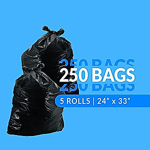 Reli. 13 Gallon Trash Bags, Black (250 Count) Tall Kitchen Garbage Bags 13 Gallon - 16 Gallon, Black Trash Can Liners