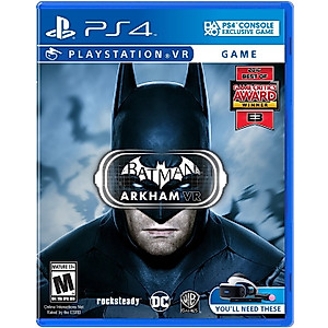 PlayStation VR Bundle (3 Items)- Gran Turismo Sport Bundle, PlayStation Move Motion Controllers - Two Packs, and PSVR Batman: Arkham VR - PlayStation 4 (Game Disc)