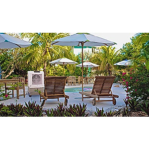 Hessaire MC26A Portable Evaporative Cooler, Humidifier, 2100 Cubic FPM, Cools 700 Sq. Ft., 2.5 GPH, White. For Garages, Shops, Patios, Pools, Workshops, Includes Remote Control for Ease of Operation