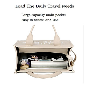 Women's Leather Tote Bag - Spacious and Versatile with Shoulder, Crossbody, and Zipper Features for Travel, School