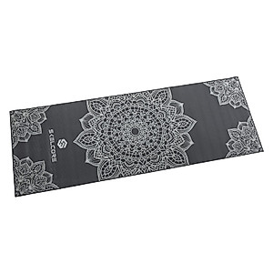 Skelcore 4mm PVC Yoga Mat with Non-Slip Honeycomb Texture for Enhanced Stability | Lightweight Exercise Mat for Pilates, Yoga, HIIT & Floor Exercises, Lotus Design