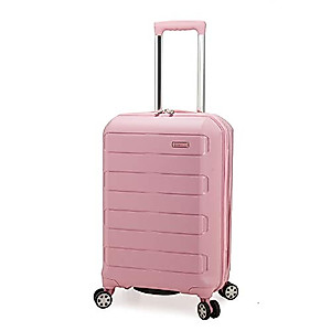 Traveler's Choice Pagosa Indestructible Hardshell Expandable Spinner Luggage, Pink, Carry-on 22-Inch