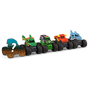 Monster Jam, Official Mini Collectible Monster Trucks 5-Pack with 1 Mystery Truck, 1:87 Scale