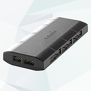 novonest 5V 3PIN ADDRESSABLE RGB Fan Hub/Splitter,7-Port 4PIN SATA PWM,for 4-Pin & 3-Pin Case Fans,Black,P7PRGB