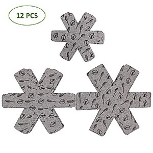 Pot and Pan Protectors, Set of 12 and 3 Different Size, Cookware Protector Set/Pots and Pans Dividers/Pans Separator Anti-Slip to Avoid Scratching or Marring When Stacking