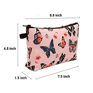 Aiphamy Cute Travel Makeup Bag Cosmetic Bag Small Pouch Gift for Women (Butterfly)
