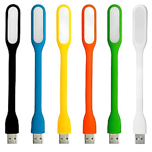 FINENIC USB LED Light Lamp for Power Bank (10 PCS) Portable Eye Care Mini Night Light with Flexible Arm, USB Gooseneck Reading Lamps Book Light,Compatible for Desktop, Notebook Laptop (10-Black)