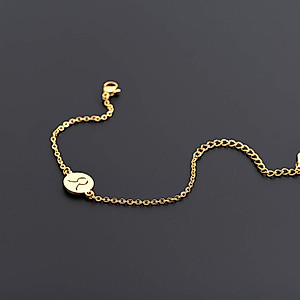 Augonfever Taurus Zodiac Anklet Gold Horoscopes Charms Jewelry Accessories 12 Constellations Gifts for Girls Women Birthday