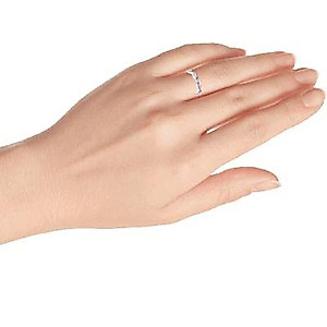 55Carat Natural-Amethyst Criss Cross Prong-Setting Ring 925-Sterling-Silver Handmade Fashion Jewelry for Women in Gift Size: 6