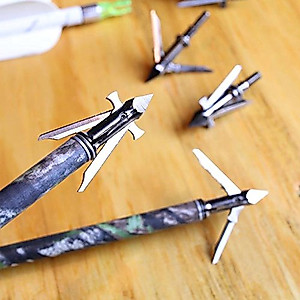 Muzzy Trocar HB Hybrid 4 Blade Broadhead, Silver