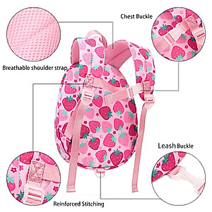 Cusangel Toddler Backpack Leash Detachable Anti-Lost Kid Backpack Safety Leash Kids Mini Travel Bookbag for Girls