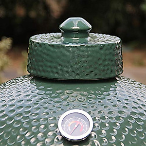 Ceramic Damper Top for Medium Large and XLarge Big Green Egg,Dual Function Ceramic Grill Top Damper,Kamado Accessories Charcoal Grill Top Parts Replacement for Easy Grasp and Anti-Hot