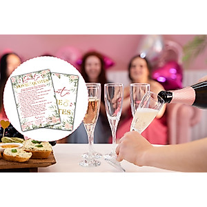 Bridal Shower Games - Romantic Movie Quotes Wedding Party Game - Boho Floral Greenery Bachelorette/Engagement Party Supplies Activities - Pack of 30 Game Cards & 1 Answer Card (A02)