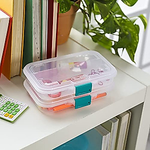 Sterilite Divided Box Small Storage, Clear