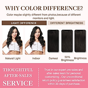 GOO GOO Clip in Hair Extensions Real Human Hair, Remy Human Hair Extensions Clip ins for Women, Natural Human Hair, 20inch 150g 7Pcs, 1B Natural black