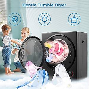 Sentern Portable Clothes Dryer, Mini Compact Dryer Machine with Stainless Steel Tub, Small Portable Dryer for Apartments Dorms RVs