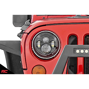 Rough Country LED Headlights 7" Round for 2007-2018 Jeep Wrangler JK - RCH5000