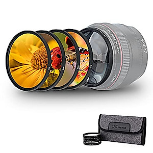 58mm Macro Close-Up Filter Set (+2 +4 +8 +10) Macro Filter Accessory with Lens Filter Pouch for Canon Rebel T8i, T7i, T6i, T7, T6,EOS 90D, 80D, 77D with Canon EF-S 18-55mm f/3.5-5.6 is STM Lens