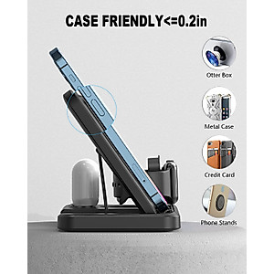 Wireless Charger for iPhone,Charging Station for Apple Multiple Devices,Foldable 3 in 1 Charger for iPhone 14/13/12/11/Pro/Max/XS/Max/XR/XS/X, Apple Watch 8/7/6/SE/5/4/3/2, Airpods