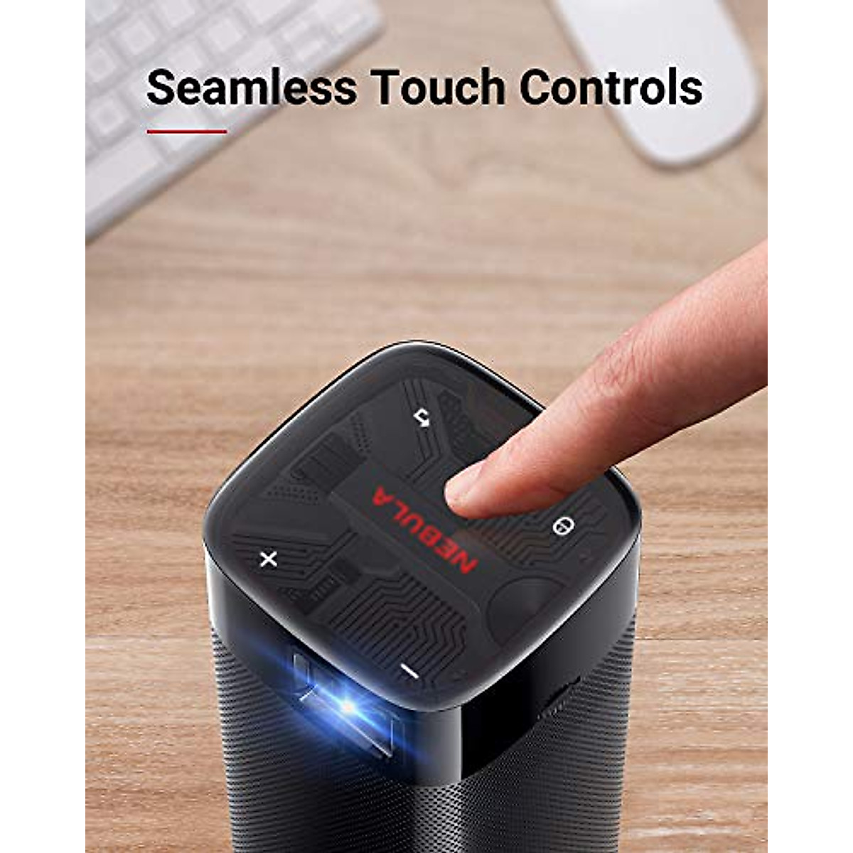 Anker NEBULA Apollo, Wi-Fi Mini Projector, 200 ANSI Lumen Portable Projector, 6W Speaker, Movie Projector, 100 Inch Picture, 4Hr Video Playtime, Neat Projector, Home Entertainment—Watch Anywhere