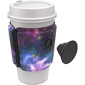 PopSockets PopThirst Cup Sleeve, Drink Holder, Koozie - Blue Nebula