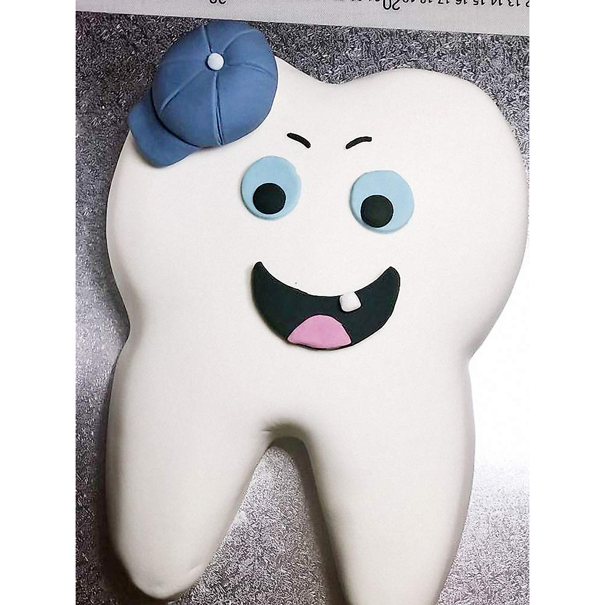 HiParty Tooth Cake Pan, Non-Stick Teeth Silicone Cake Bread Mousse Pie Flan Tart Baking Mold Kitchen Bakeware (12.4" X 9.8", Random Color)