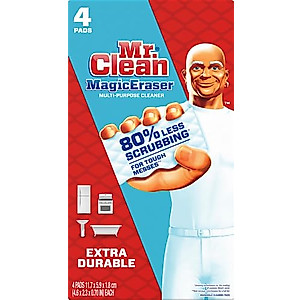 Mr. Clean Magic Eraser Extra Durable, Cleaning Pads with Durafoam, 4 count