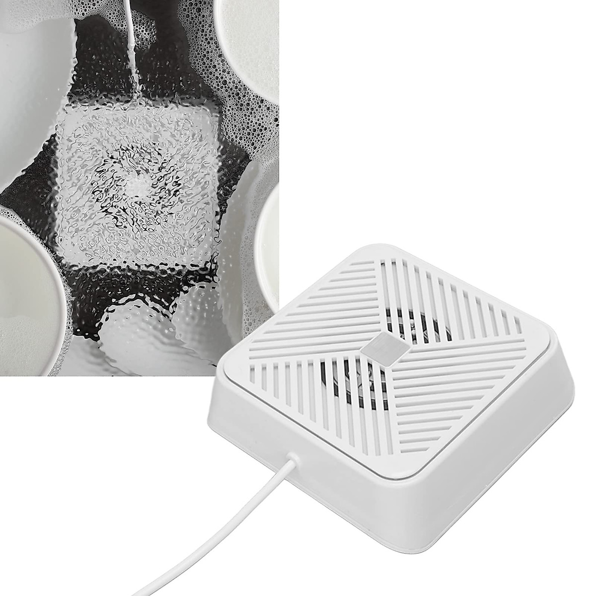 SinkMachine, Mini Portable Electrolysis Washing Machine ABS Dish Sink Household Kitchen Supply for Home Restaurant (White)