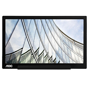 AOC I1601C 15.6" 16:9 Full HD IPS Monitor, Black USB-C (Renewed)