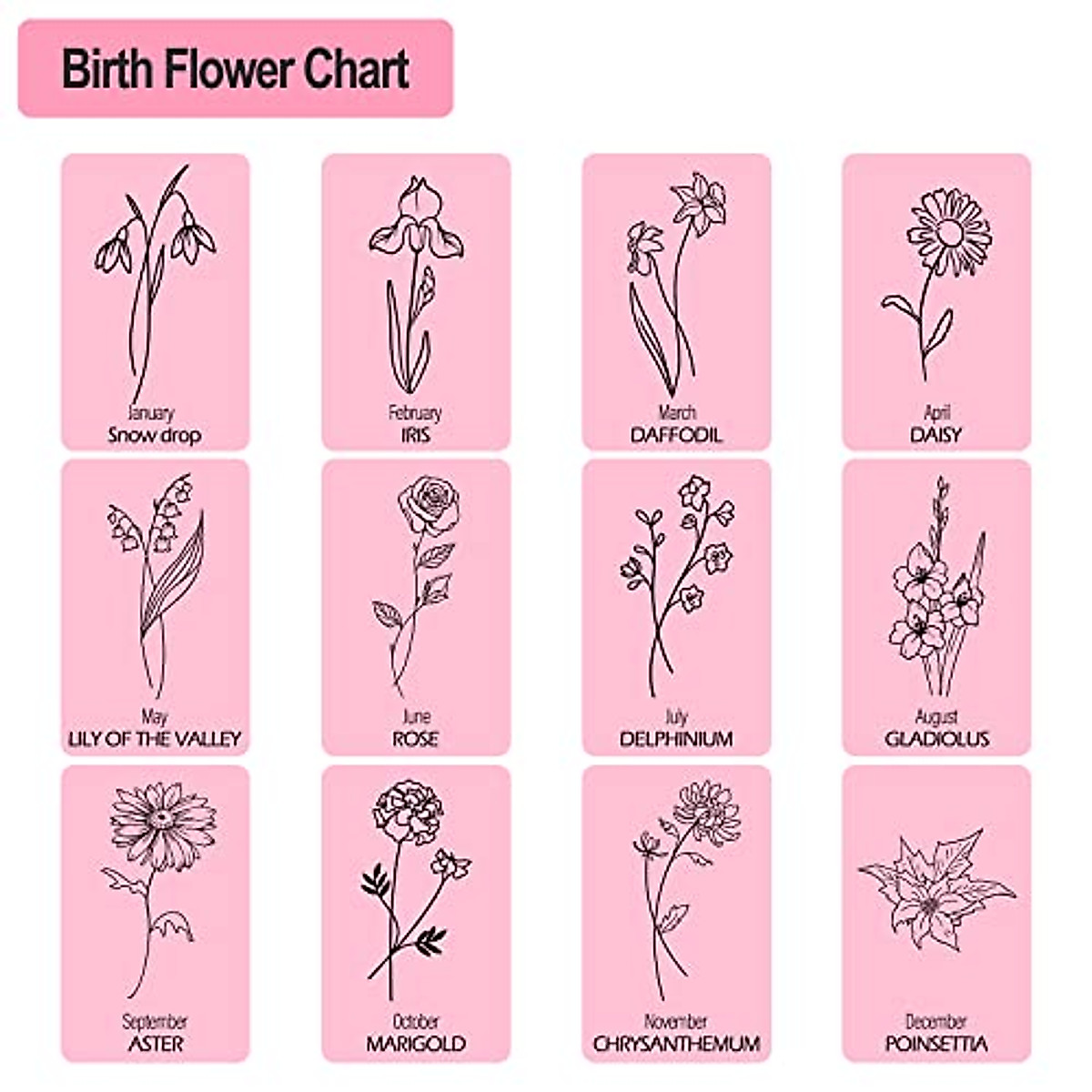 SIMIEEK Personalized Birth Flower Travel Jewelry Box Case for Women Leater Custom Name Birth Flower Jewelry Box for Teen Girls Gift