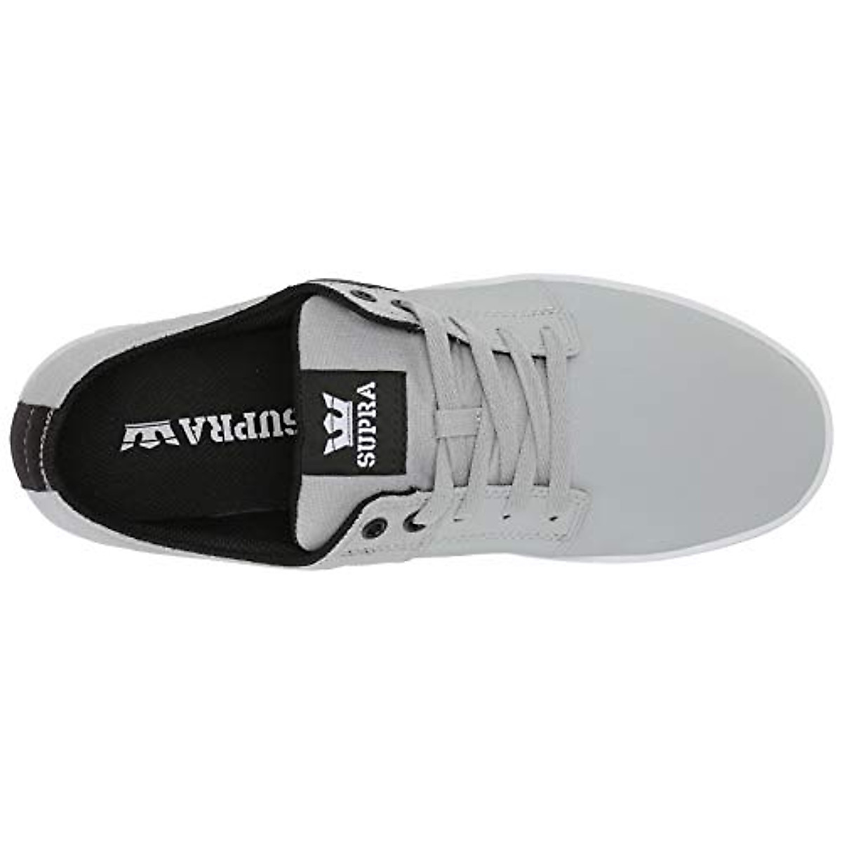 SUPRA Unisex-Adult Stacks II Skate Shoe, LT Grey TUF-White, 8 Regular US