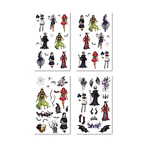 Rongrong Halloween Theme Sticker Book for Planners, Calendars, Journals and Projects – Premium Quality Hand Drawn Perfect for Adding Hocus Pocus to your schedule – Scrapbook Accessories – 24 Sheets