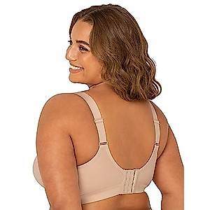 Fruit of the Loom Women's Plus Size Wireless Cotton Bra, Sand, 38DD