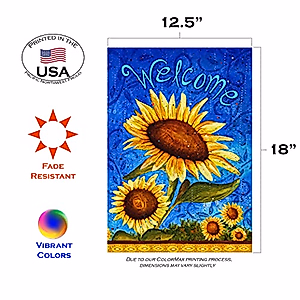 Toland Home Garden 119500 Sweet Sunflowers Spring Flag 12x18 Inch Double Sided Spring Garden Flag for Outdoor House summer Fall Flag Yard Decoration