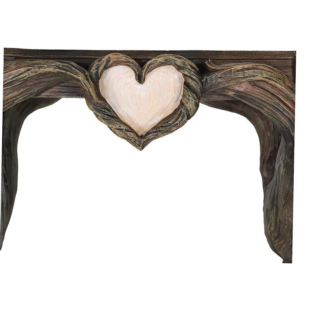 Ebros Whimsical Climbing Black Bears by Tree Branches with Heart Shaped Center Arch Wall Hanging Floating Shelf 13.5" Wide Rustic Bear Family Decorative Cabin Lodge Country Mountain Western Homes