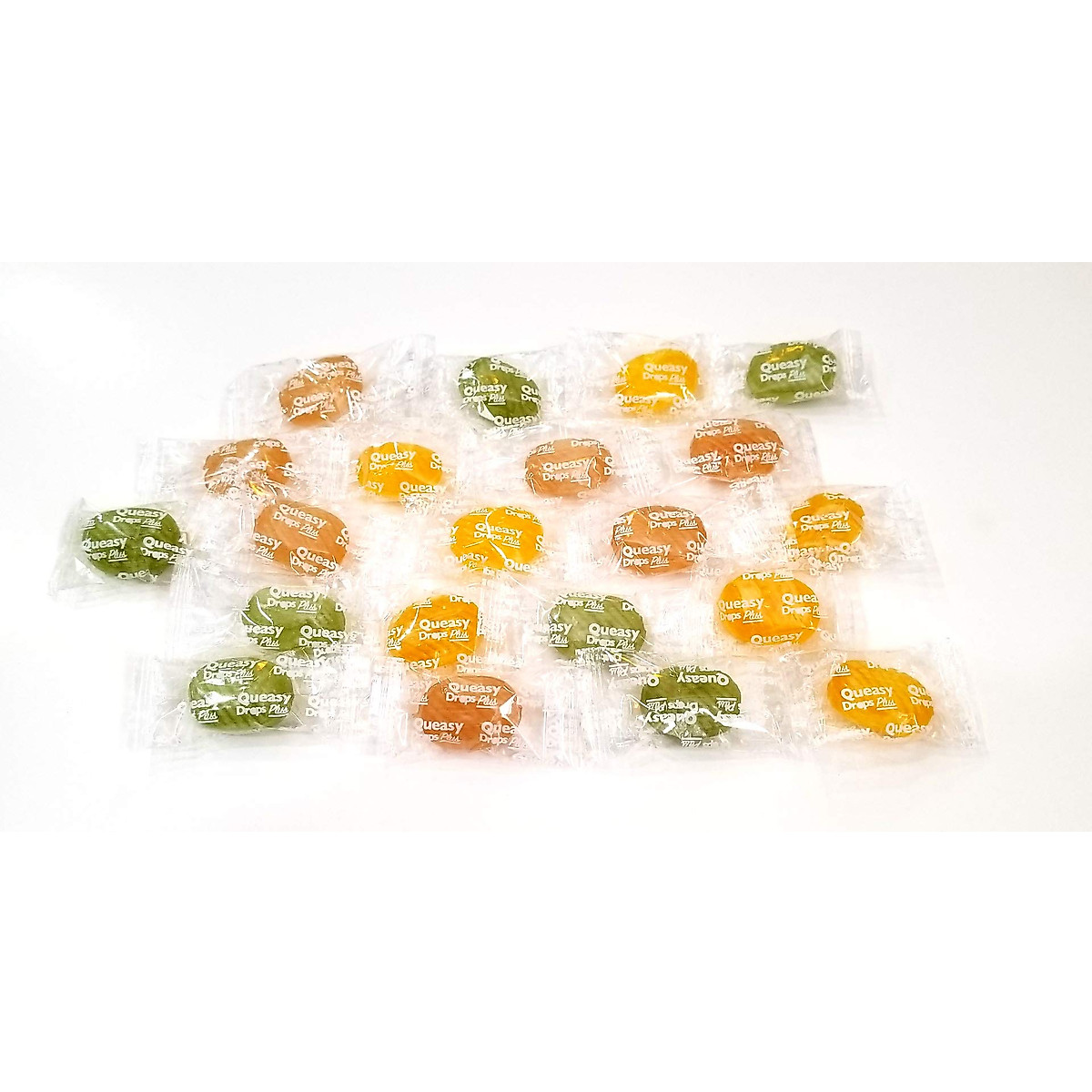 Queasy Drops Plus Honey & Pectin | 21 Drops | Queasiness Relief | Drug Free & Gluten Free | 3 Flavors: Ginger Honey, Lemon Honey & Eucalyptus Honey