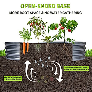 2Pcs Raised Garden Bed 6 x 3 x 1 FT,Galvanized Raised Garden Beds Outdoor for Vegetables Flowers Herb,Raised Garden Boxes Rustproof Planter Box Quick Setup for Backyards Terraces and Balconies